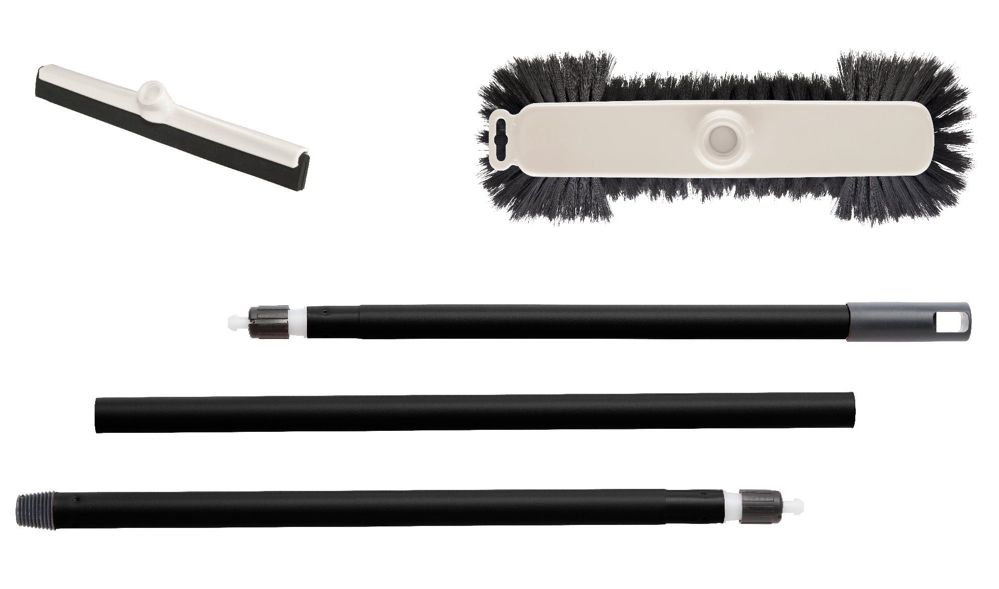 Haug Bürsten Reinigungsbürsten Set Besenset 3 Teilig Metallstiel Mit