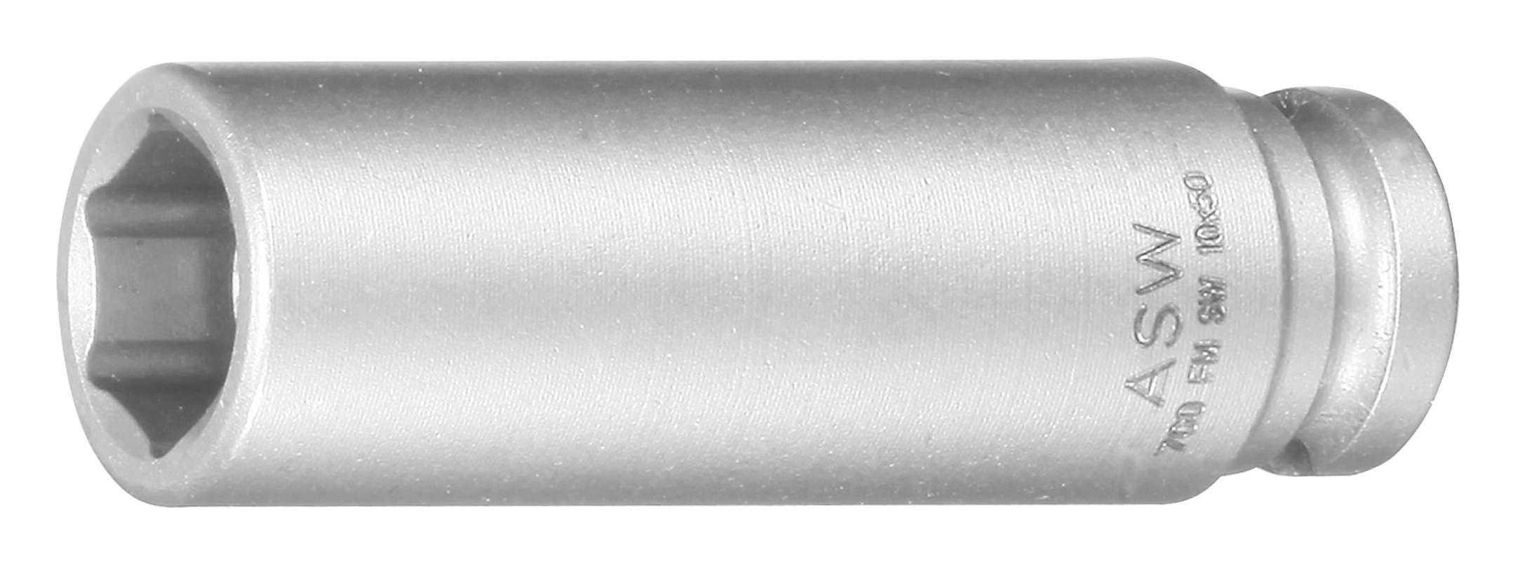 ASW Stecknuss, Kraft-Steckschlüssel-Einsatz 1/4" Federmagnet lang