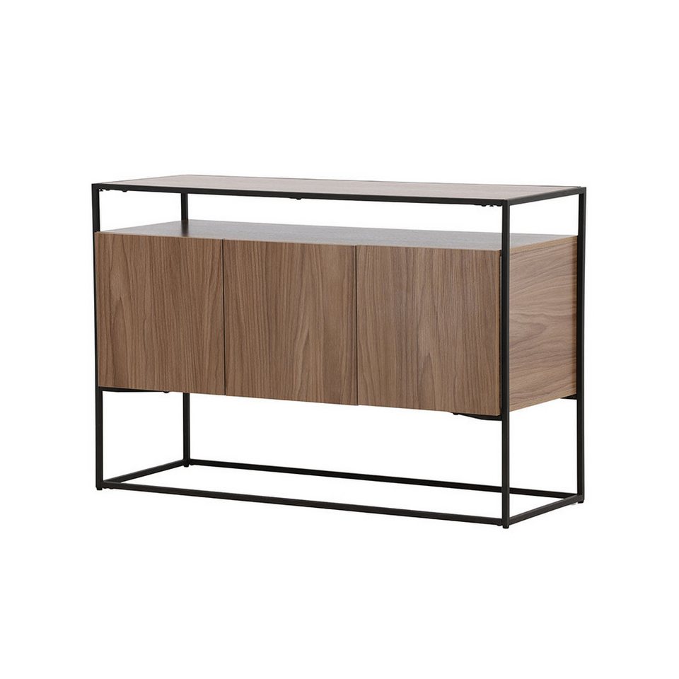 Ebuy24 Sideboard Kingsport Sideboard 3 Türen Walnussdekor