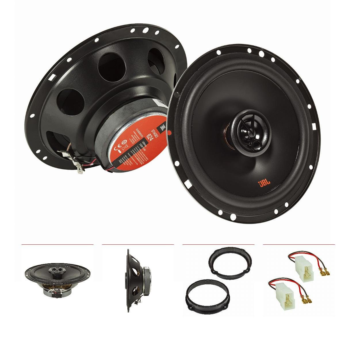 tomzz Audio JBL Stage2 624 Lautsprecher Set passt für Audi A1 A3 A4 A5 A6 A7 A8 Q3 Auto-Lautsprecher