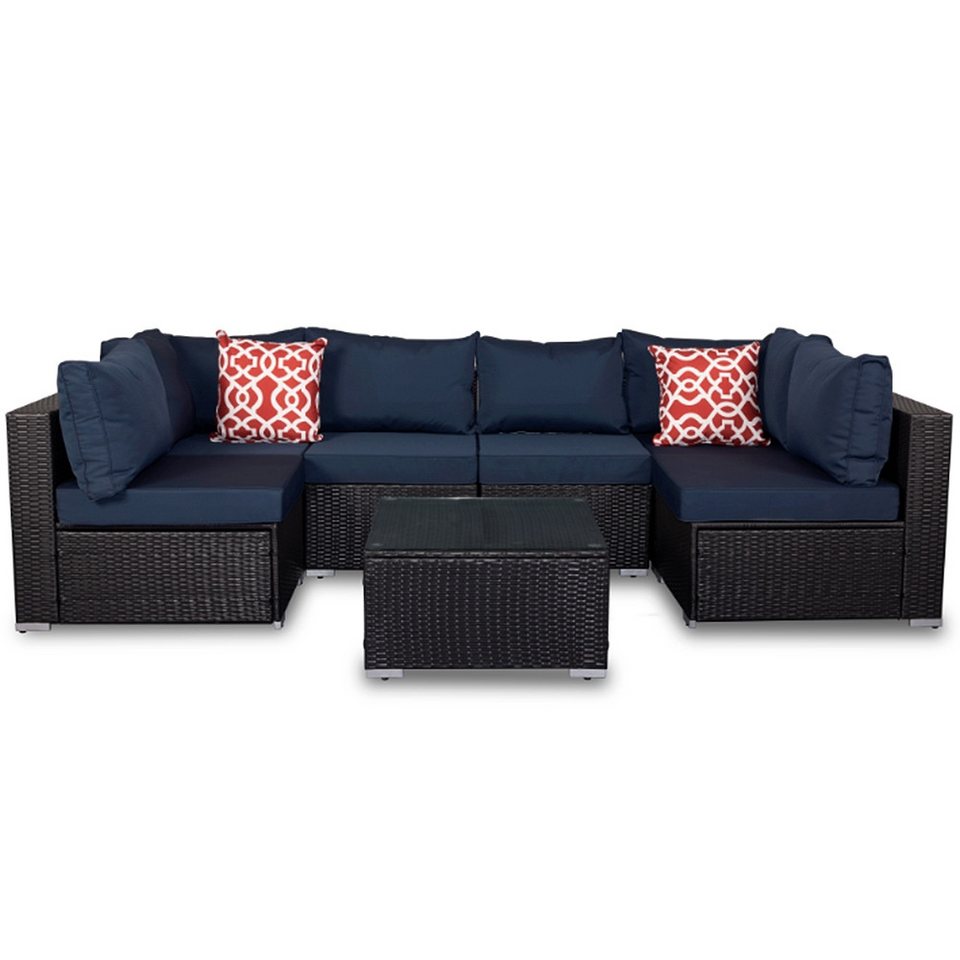 Melko Gartenlounge Set Rattanmöbel Gartengarnitur Gartenmöbel
