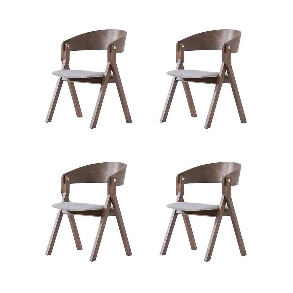 Jvmoebel Esszimmerstuhl Moderne Braune Klappbare Stühle Designer