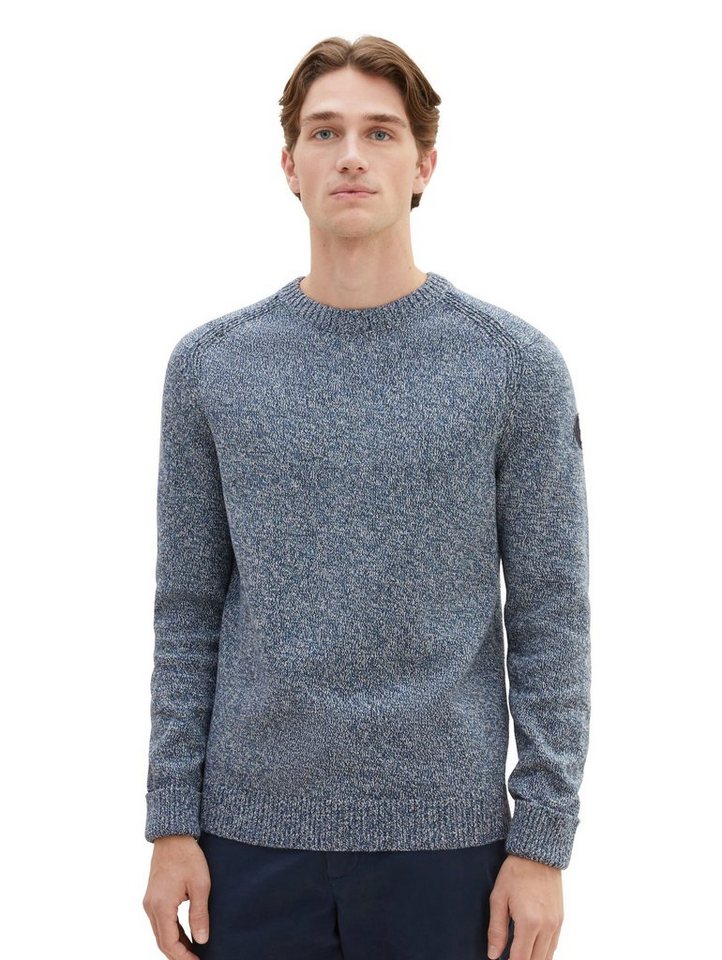 Tom Tailor Rundhalspullover Mit Toller Mouliné Struktur Regular Fit