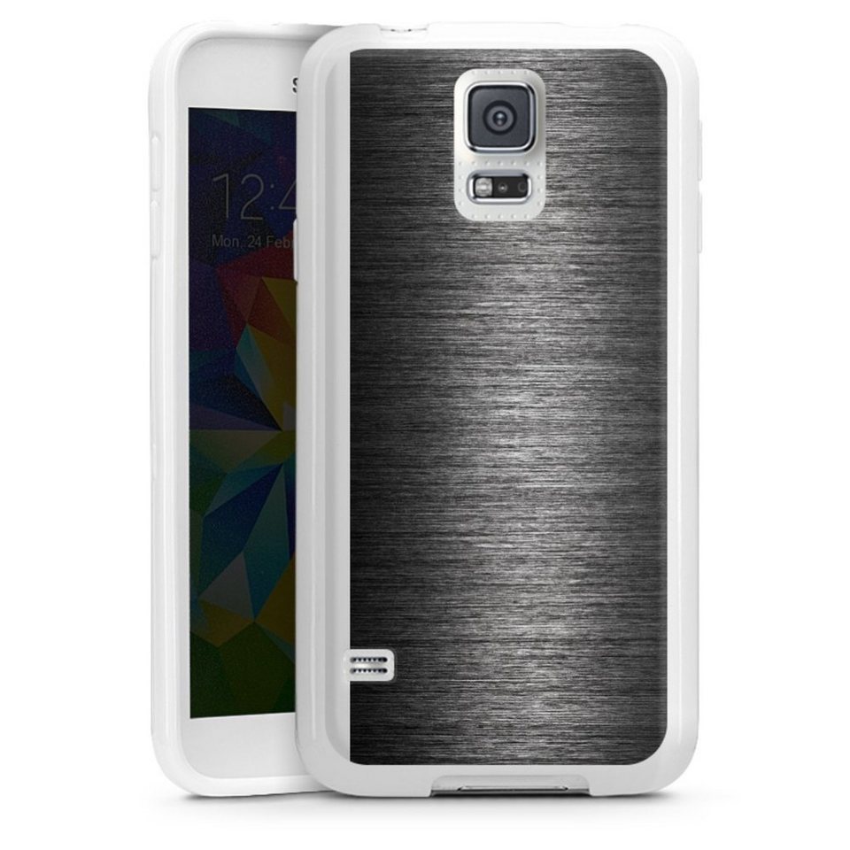 Deindesign Handyhülle Metal Look Anthrazit Samsung Galaxy S5 Hülle