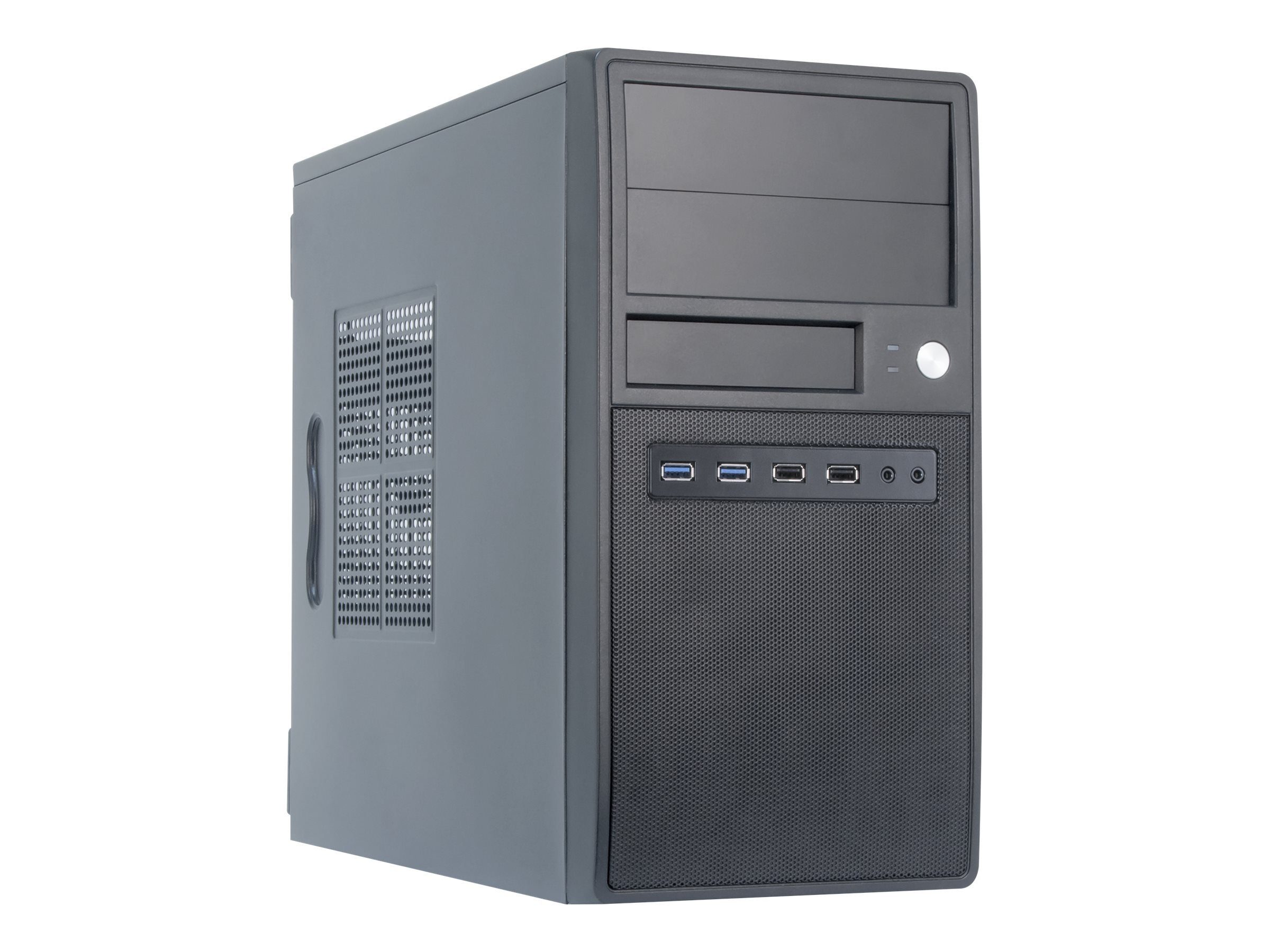 Chieftec PC-Gehäuse CHIEFTEC CT-04B-350GPB - Tower - micro ATX 350 Watt - Schwarz - USB/Au, PC Case