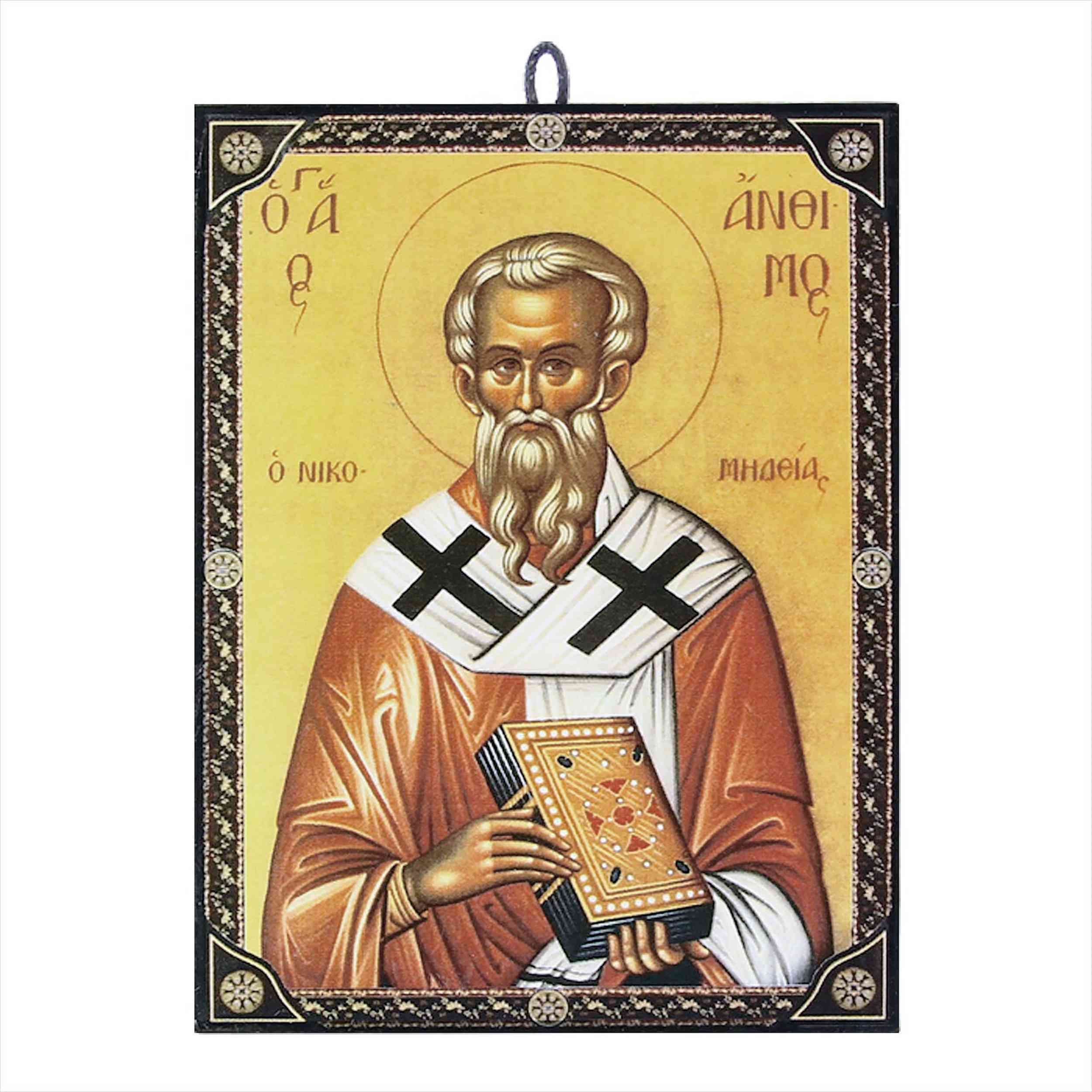 NKlaus Bild Ikone Heiliger Anthimus orthodox Zertifizierte Reproduktion aus Griech, Religion