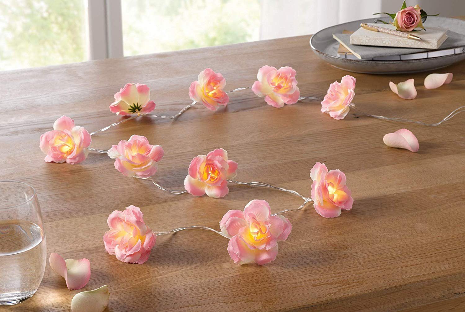 Frank Handels LED-Lichterkette LED-Lichterkette 'Rosa Rosen'