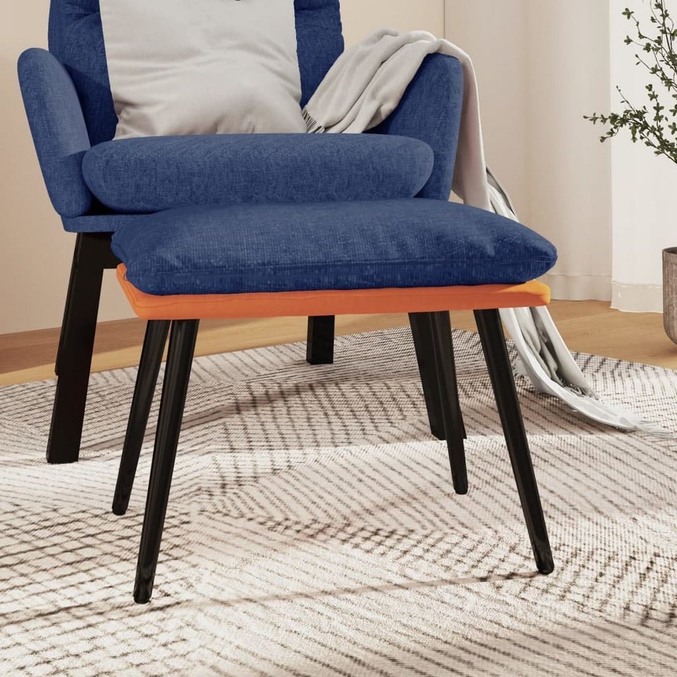 Vidaxl Polsterhocker Fußhocker Blauorange 45x295x39 Cm Stoff Und