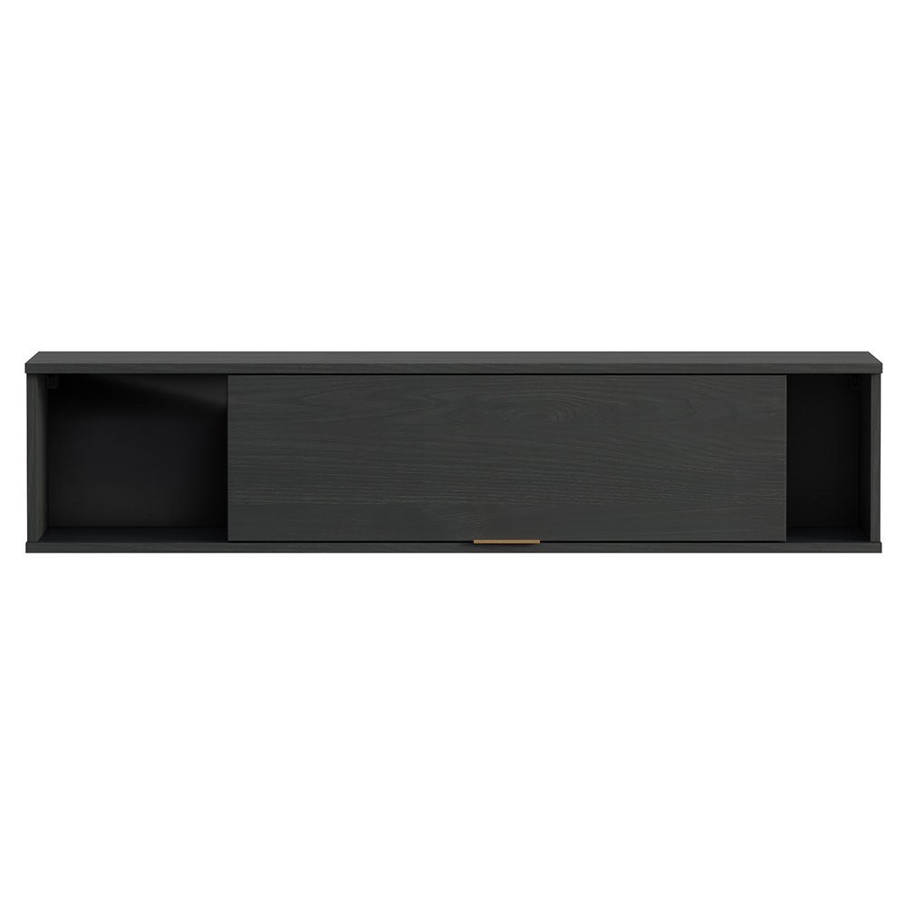 Lomadox Hängeschrank Peria 132 Wandschrank In Esche Schwarz Nb Mit