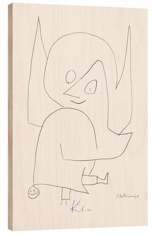 Posterlounge Holzbild Paul Klee Schellen Engel 1939 Wohnzimmer