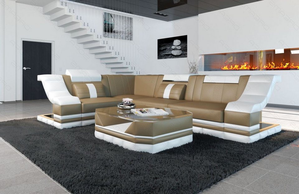 Sofa Dreams Ecksofa Ledersofa Bianchi L Form Mini Designersofa Sofa