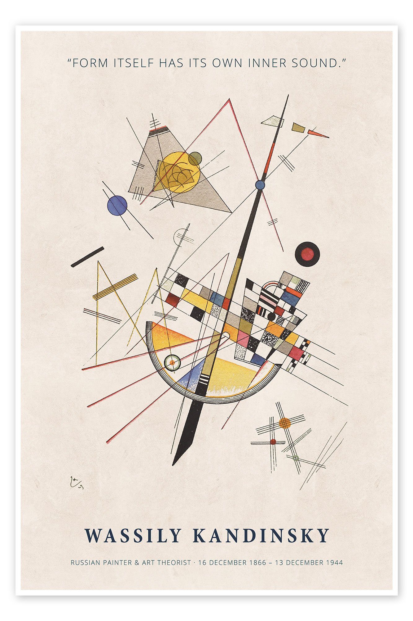 Posterlounge Poster Wassily Kandinsky Form Itself Has Its Own Inner