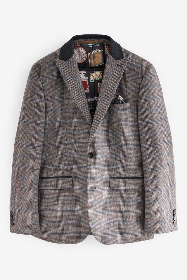 Next Baukastensakko Nova Fides Kariertes Sakko Mit Wolle Tailored Fit