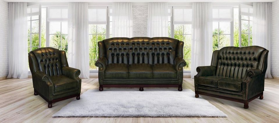 Salottini Polstergarnitur Chesterfield Sophie Deluxe Sofagarnitur
