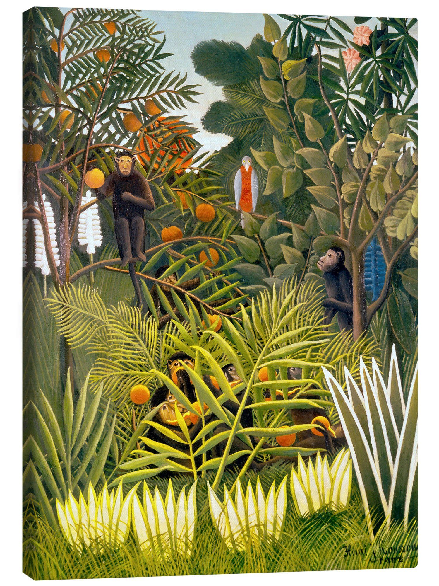 Posterlounge Leinwandbild Henri Rousseau Exotische Landschaft Mit