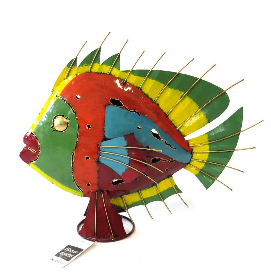Varios Teelichthalter Deko Fisch Standfigur Teelicht Bunt Handmade 45