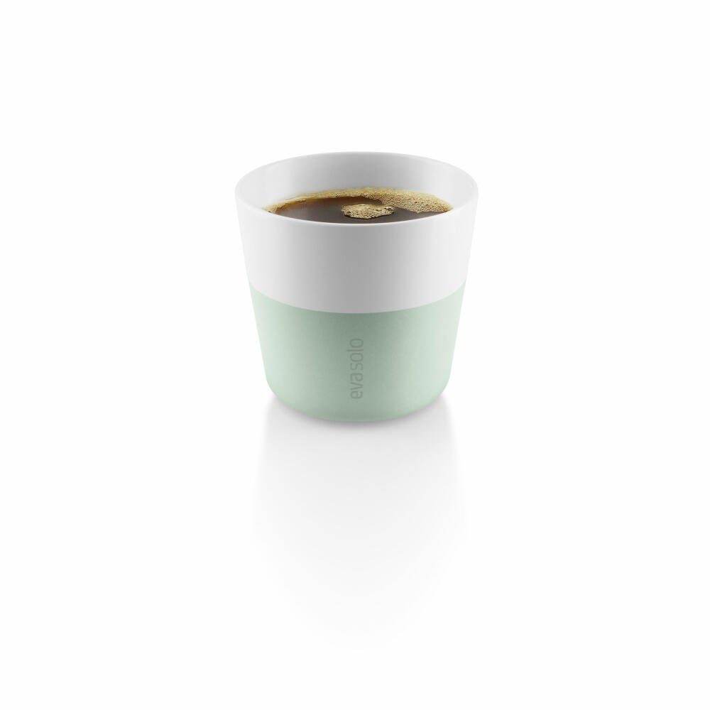 Eva Solo Becher Lungo-Becher 2er-Set Sage, Porzellan, Silikon
