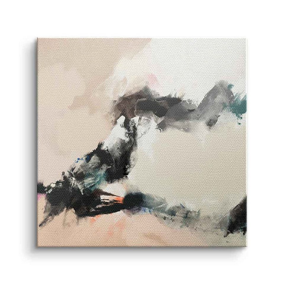 Dotcomcanvas® Leinwandbild Hidden Poetry Leinwandbild Weiß Beige