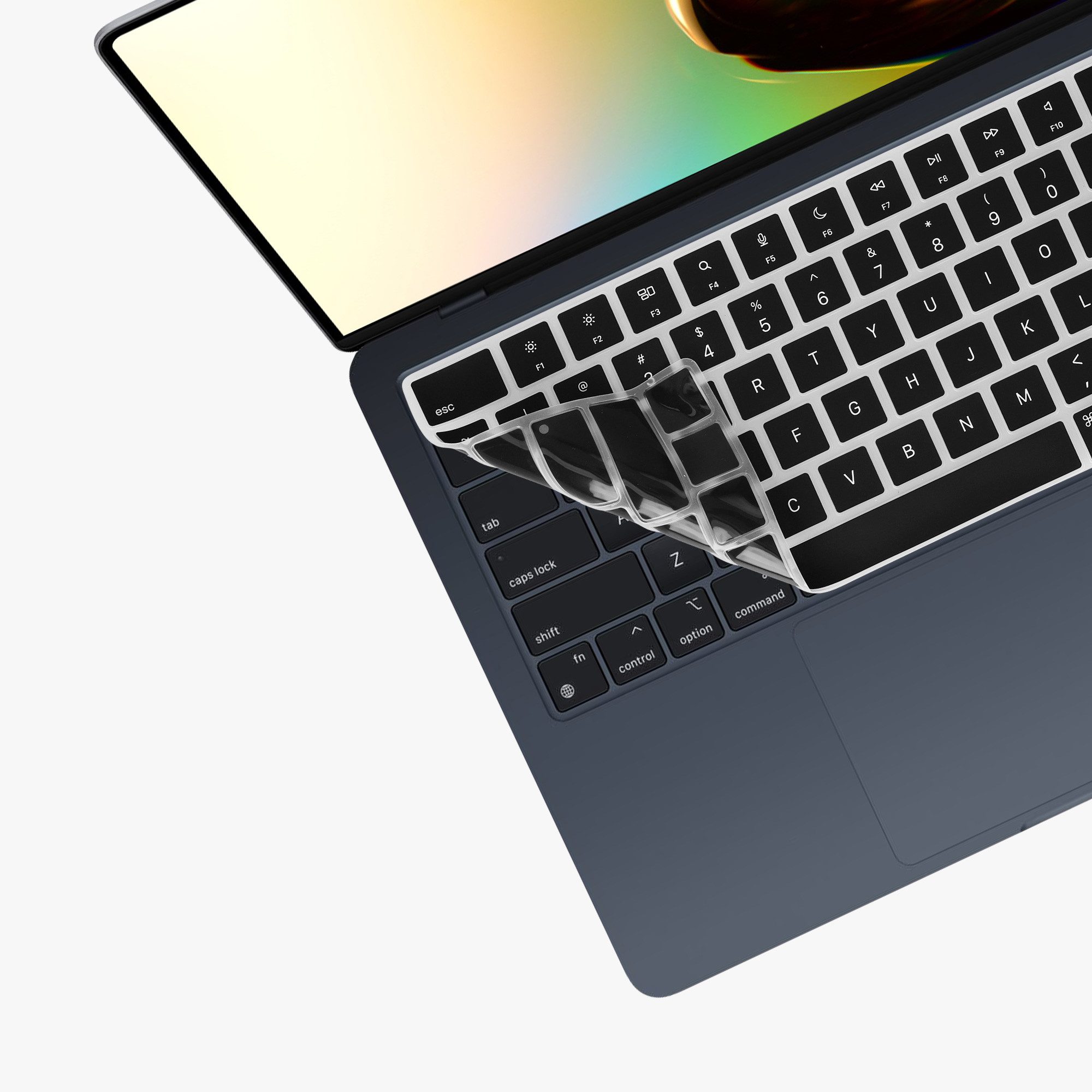 kwmobile Schutz-Set Silikon Tastaturschutz für Apple Macbook Air 13 M4 ...