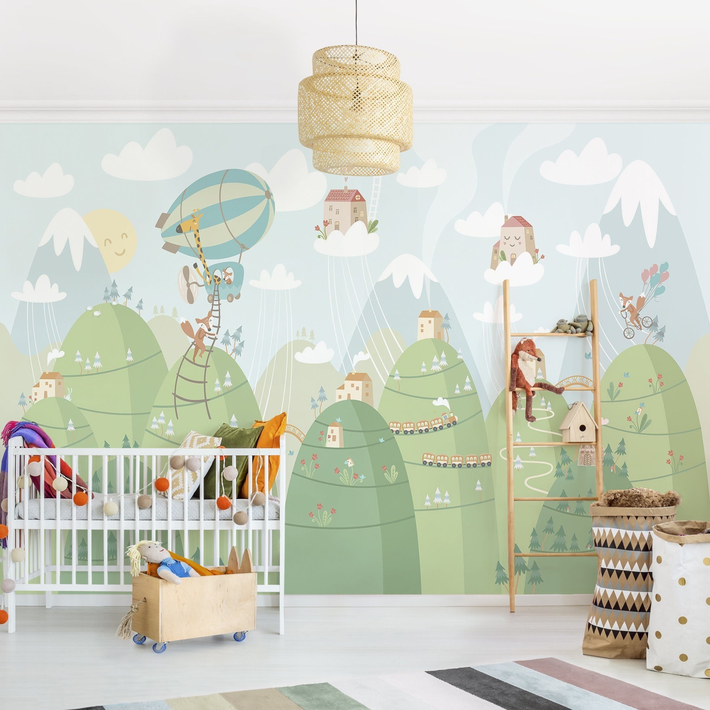 Grune Tapete Kinderzimmer