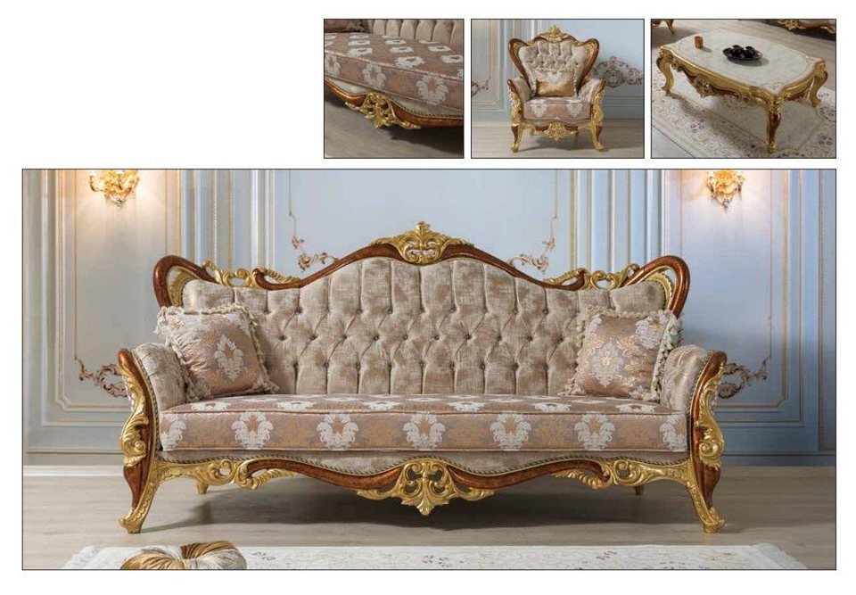 Jvmoebel Sofa Luxus Sofagarnitur 311 Sitzer Couchtisch Sofa Stoff