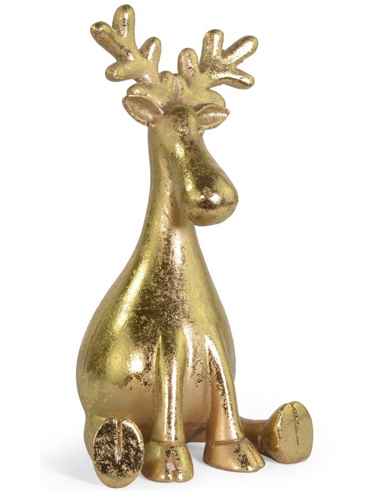 Riffelmacher And Weinberger Christbaumschmuck Goldene Dekofigur Rentier