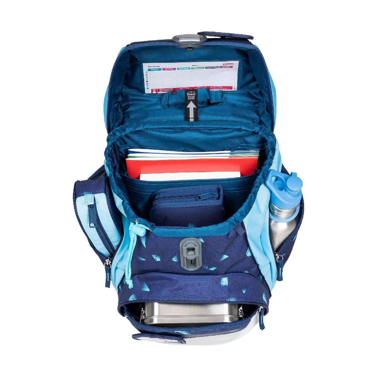 Scout Schulranzen Alpha Set 4-teilig (Set, 4-tlg), Tornister, Ranzen