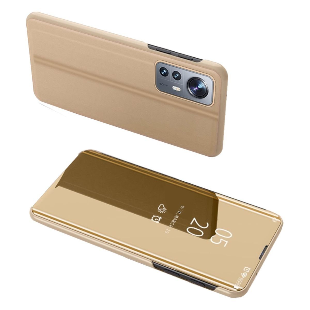Wigento Handyhülle Clear View Spiegel Mirror Smartcover Für Xiaomi 12