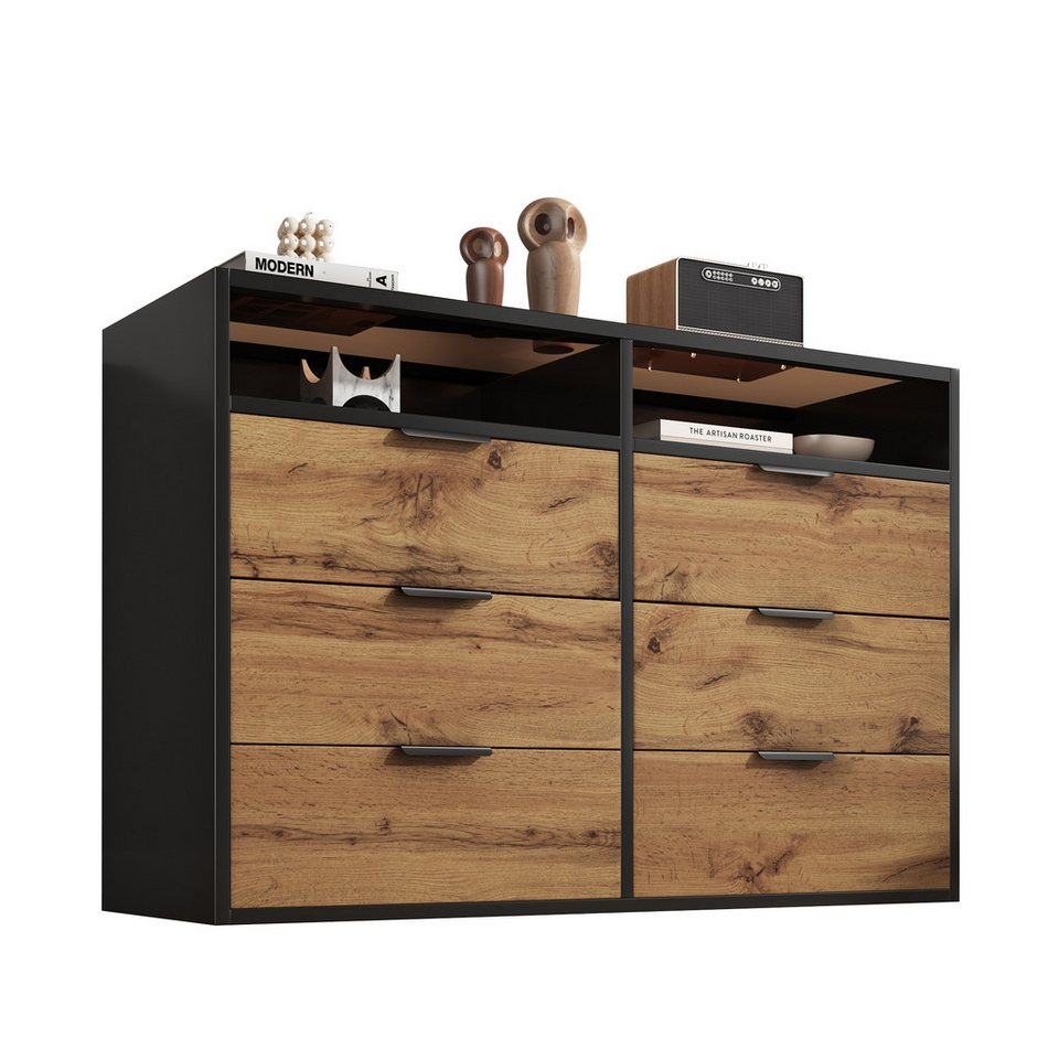 Blingbin Kommode Sideboard 1 St Mit 6 Schubladen Und 2 Fächern