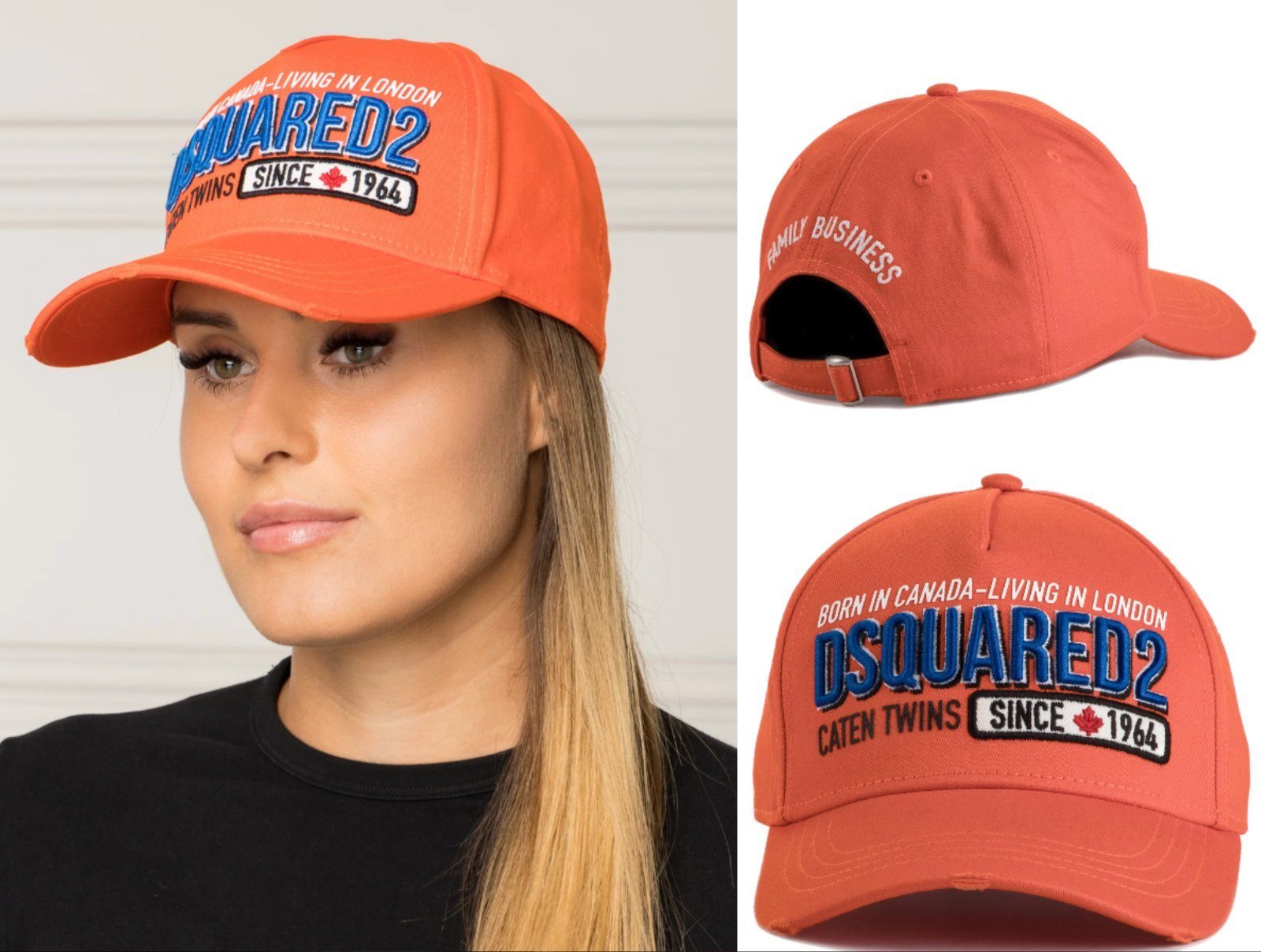 Dsquared2 Baseball Cap DS-144-Orange-OneSize