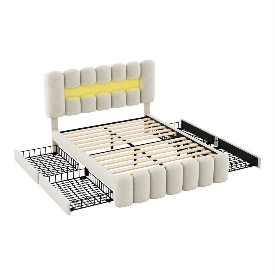 Autolock Polsterbett Polsterbettpolsterbett Mit 4 Schubladen
