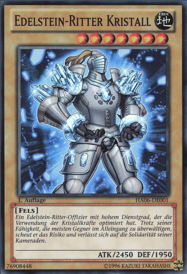Recollectibles Sammelkarte Yugioh Karte Edelstein Ritter Kristall Yu