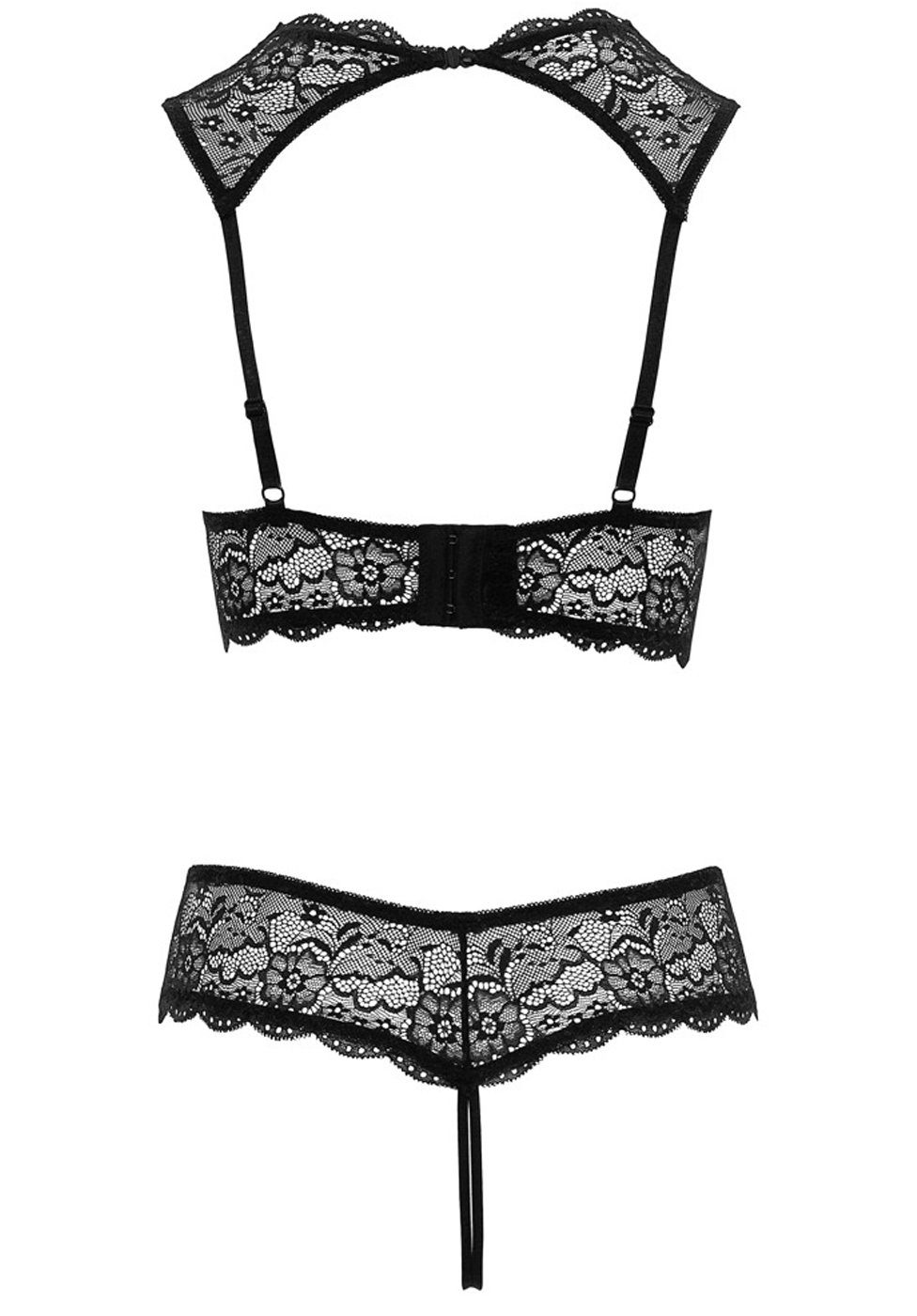 Cottelli Collection Set: Bügel-BH Ouvert Dessous Set: BH und String mit ...