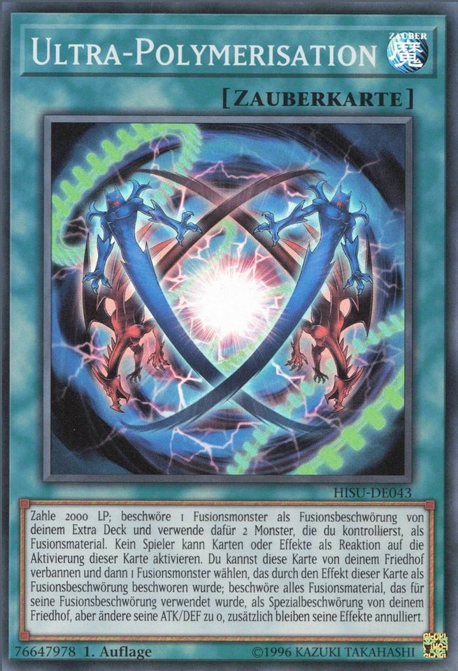 Recollectibles Sammelkarte Yugioh Karte Ultra Polymerisation Deutsch