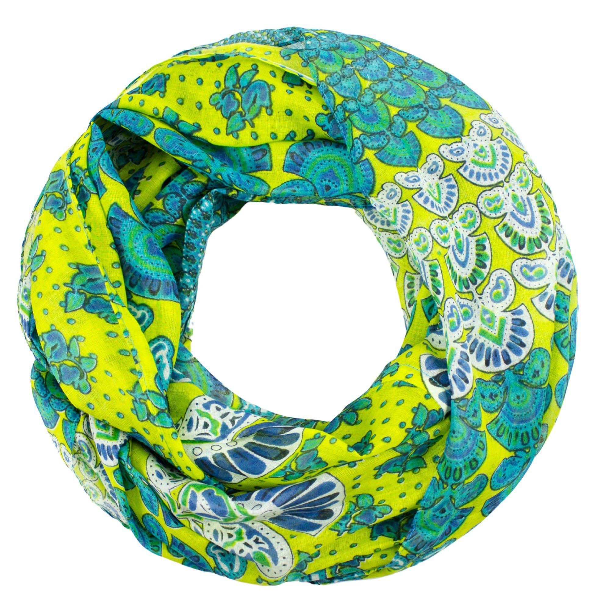 Sunsa Loop Damen Loop Schal. 100% Baumwolle Schlauchschal. Loopschal ...