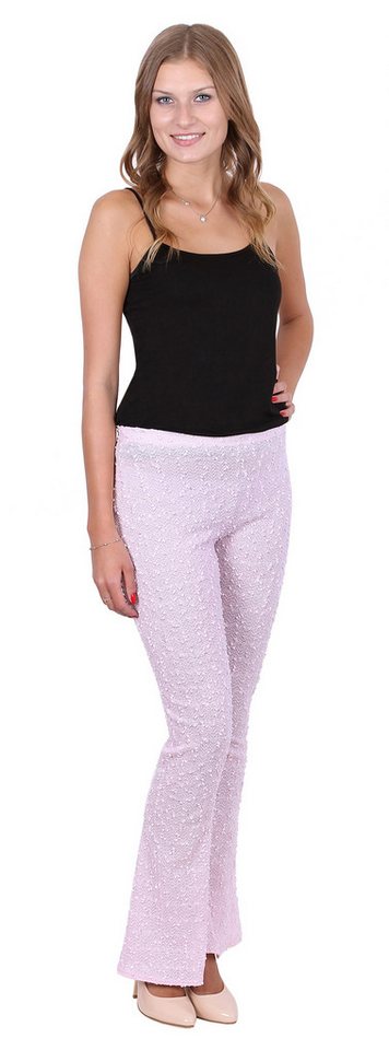 Sarciaeu Schlaghose John Zack Pinke Schimmernde Hose Mit