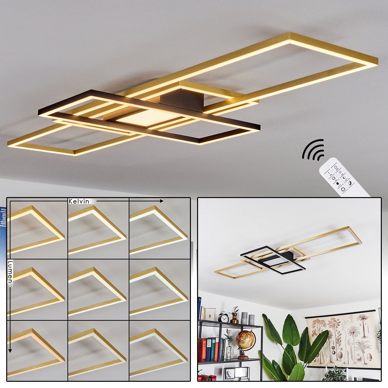 Hofstein Deckenleuchte Cermes Dimmbare Deckenlampe Aus Metall In