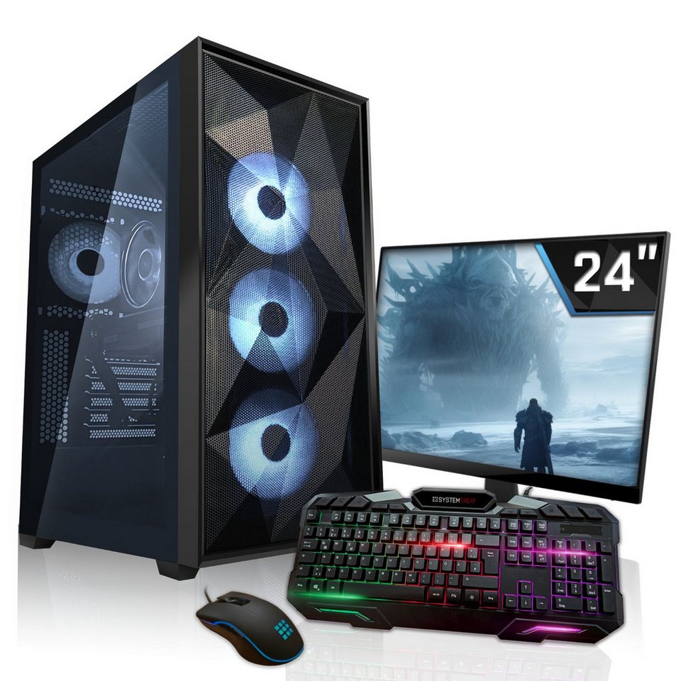 SYSTEMTREFF Basic Gaming-PC-Komplettsystem (24 SYSTEMTREFF Basic Gaming-PC-Komplettsystem (24