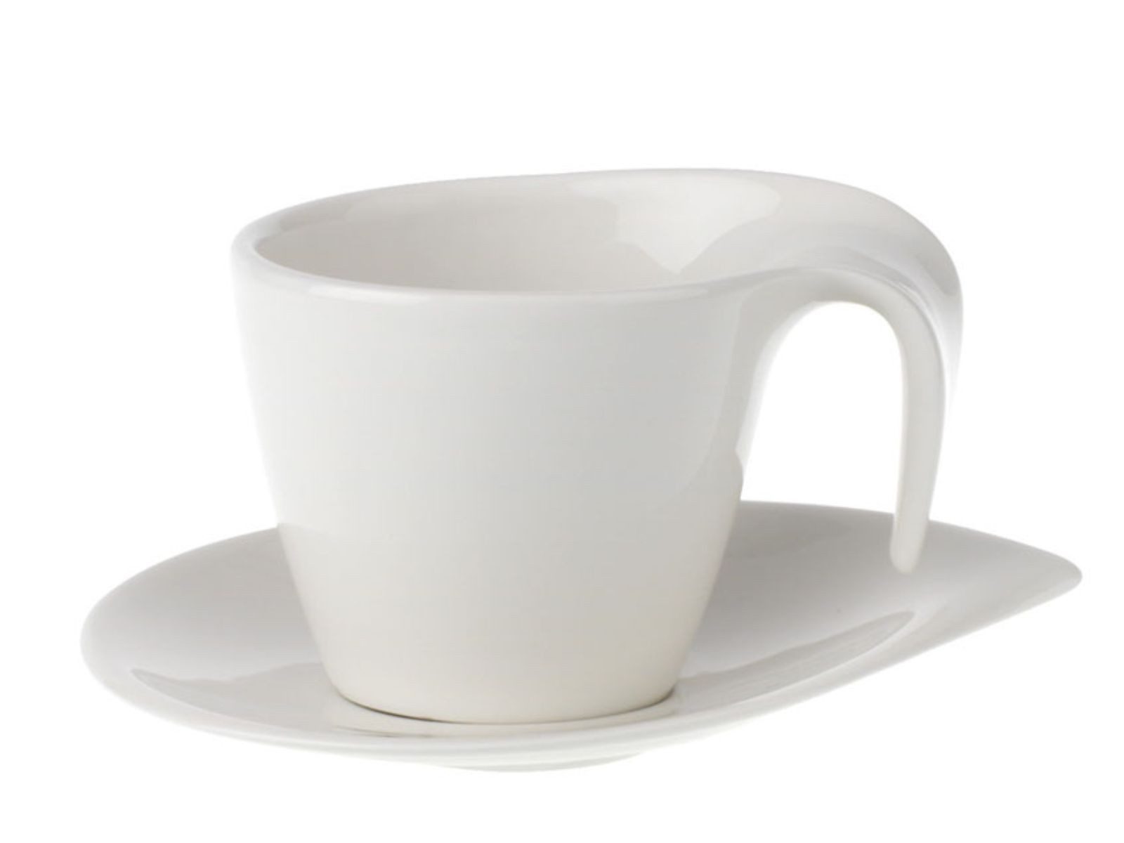 Villeroy & Boch Tasse Flow Kaffeetasse mit Untertasse 200 ml, Porzellan, Flow Kaffeetasse mit ...