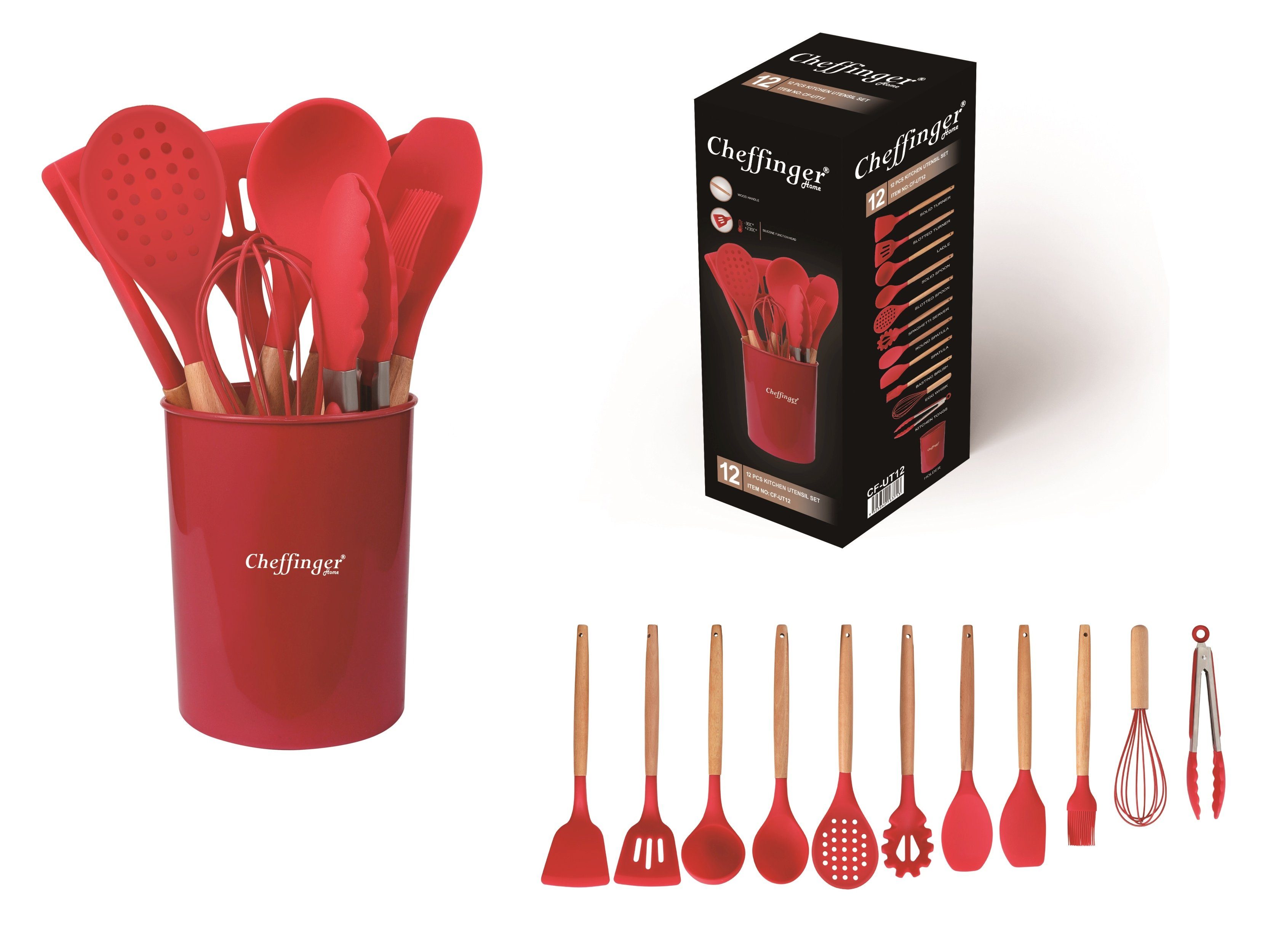 Cheffinger Küchenorganizer Set Küchenhelfer Küchenutensilien Set Mit