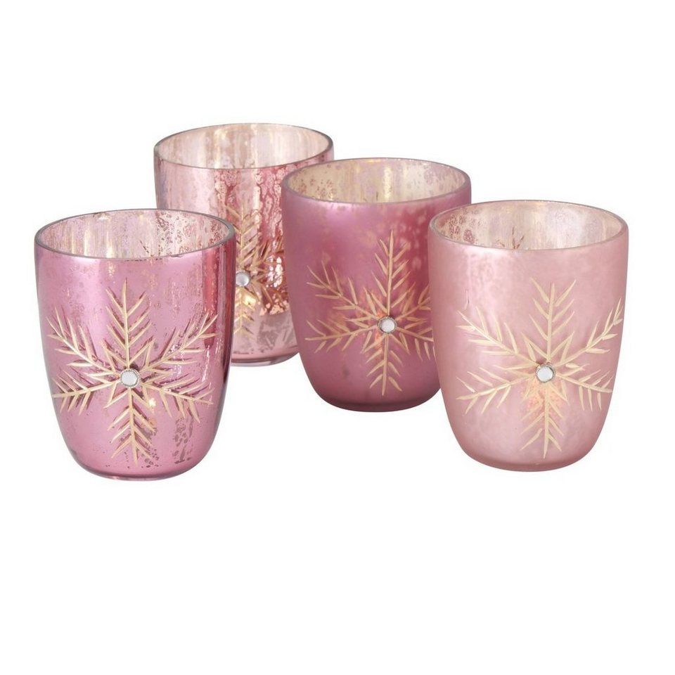 Boltze Windlicht Windlicht Corfe Rosa 9 Cm Sortiert 1 Stück