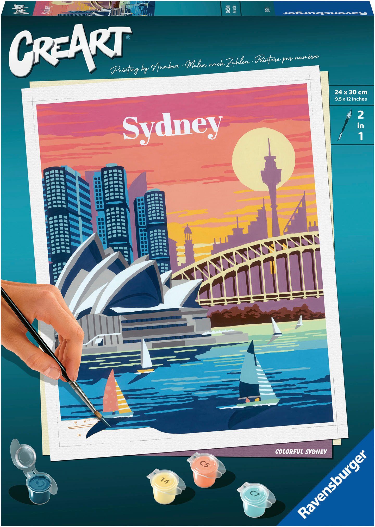 Ravensburger Malen nach Zahlen Colorful Sydney, Made in Europe; FSC®- schützt Wald - weltweit