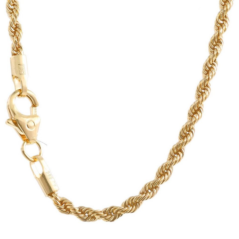 HOPLO Goldkette Goldkette Kordelkette Länge 60cm - Breite 2,1mm - 585 ... HOPLO Goldkette Goldkette Kordelkette Länge 60cm - Breite 2,1mm - 585 ...