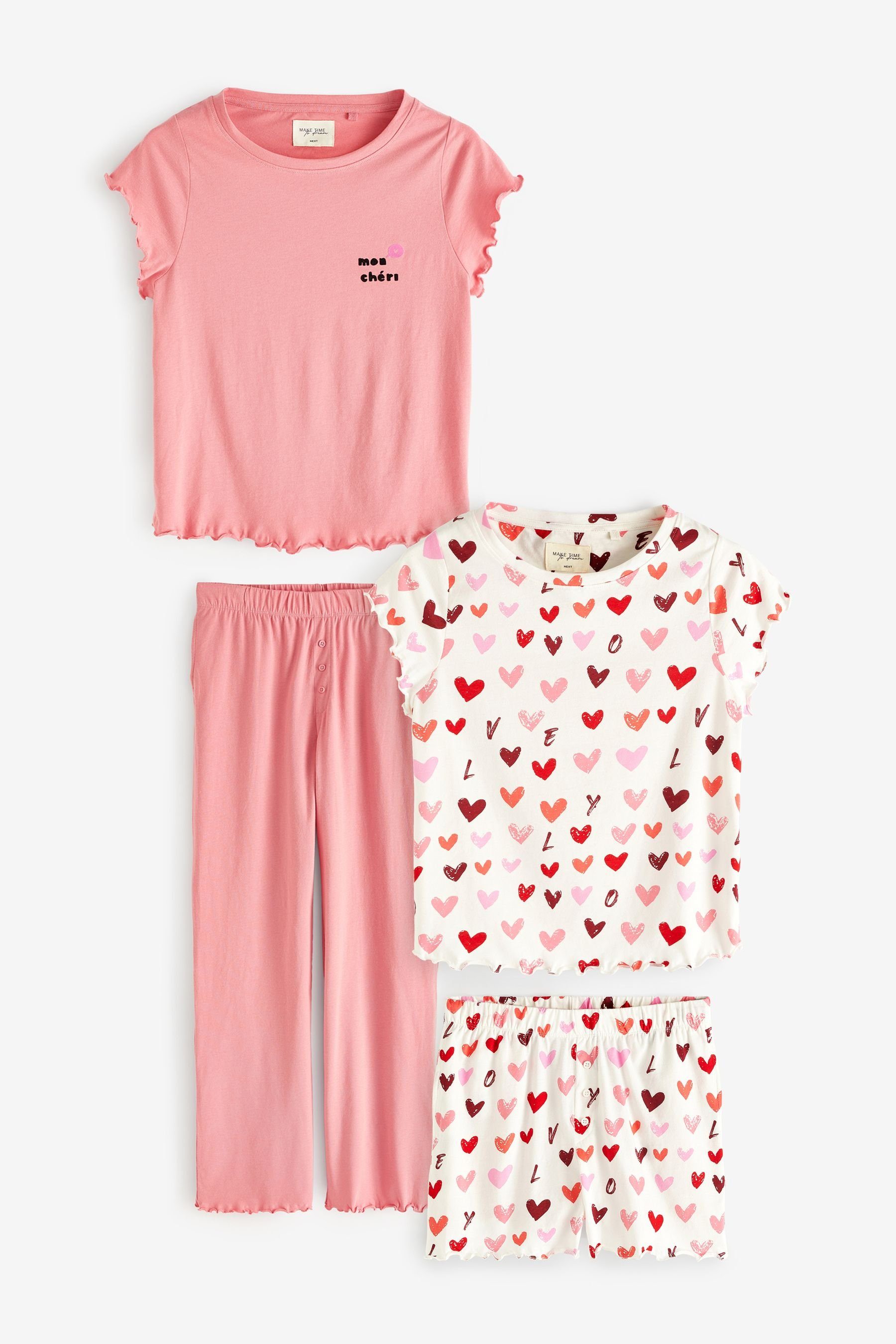Next Pyjama Kurzärmliger Pyjama Aus Baumwolle 2er Pack 4 Tlg