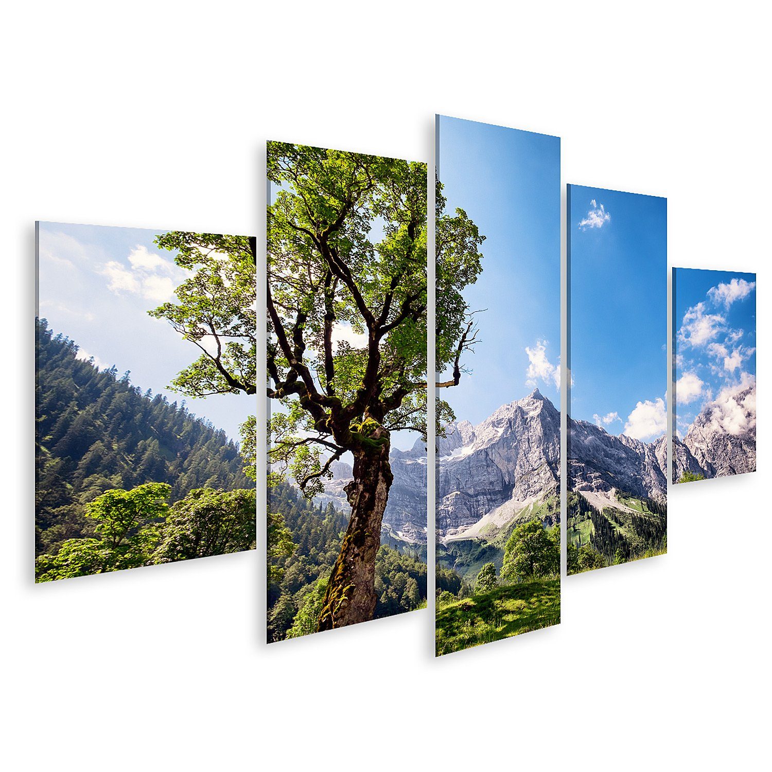 islandburner Leinwandbild »Bild auf Leinwand Karwendelgebirge In Österreich Alpen Wandbild ...