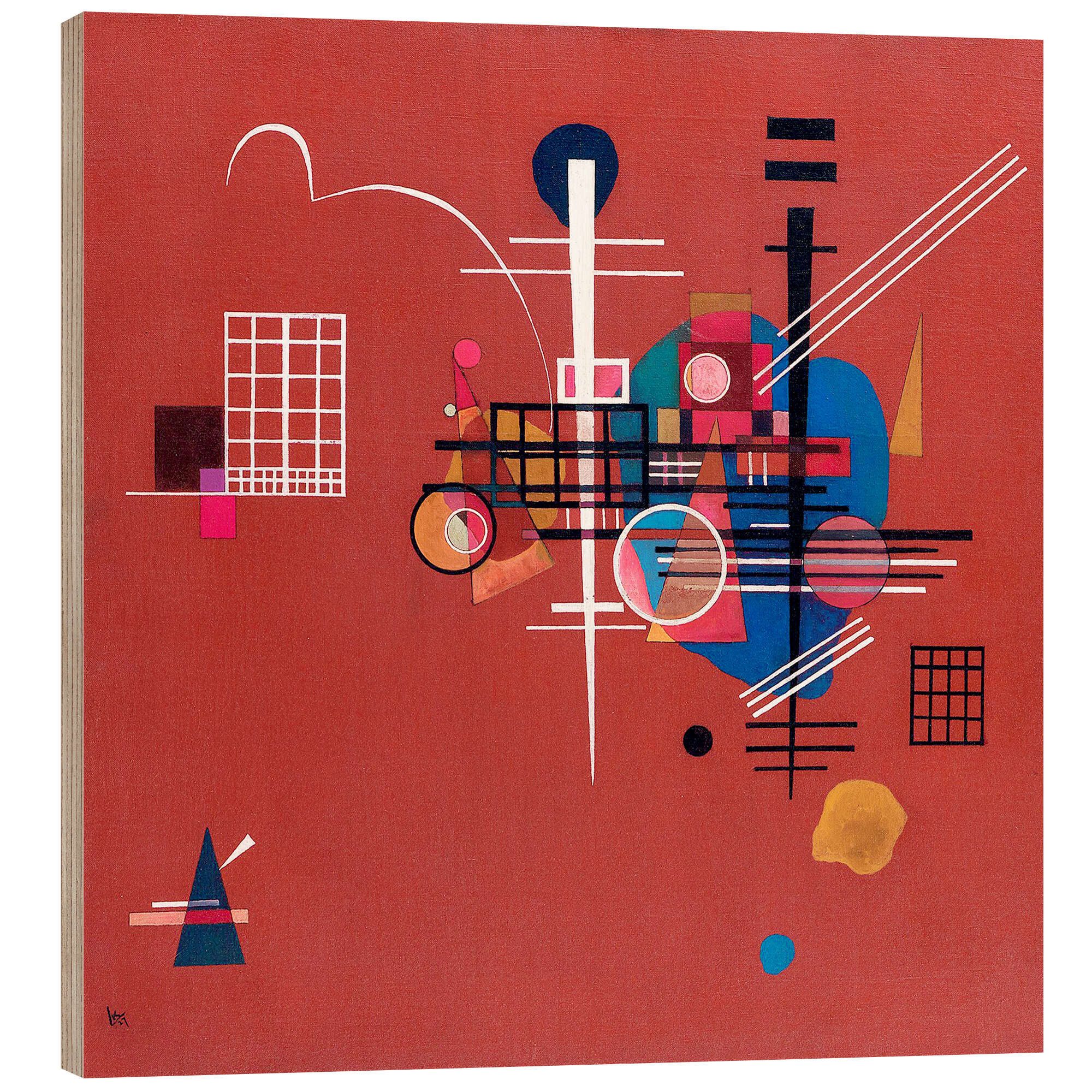 Posterlounge Holzbild Wassily Kandinsky Dumpfes Rot Büro Modern Malerei