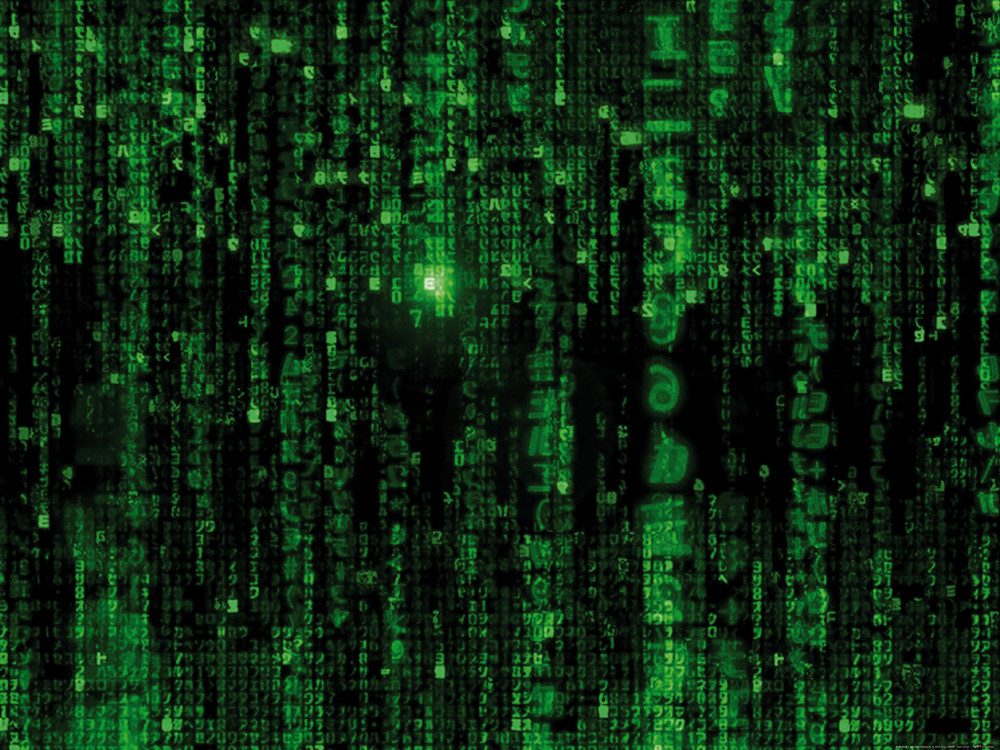 1art1 Poster Matrix Kunstdruck Bild - Matrix Code, Grüner Regen (60 x ...