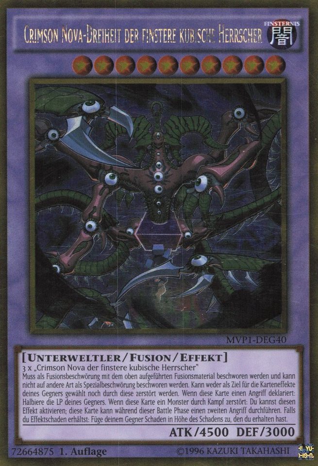 Recollectibles Sammelkarte Yugioh Karte Crimson Nova Dreiheit Der