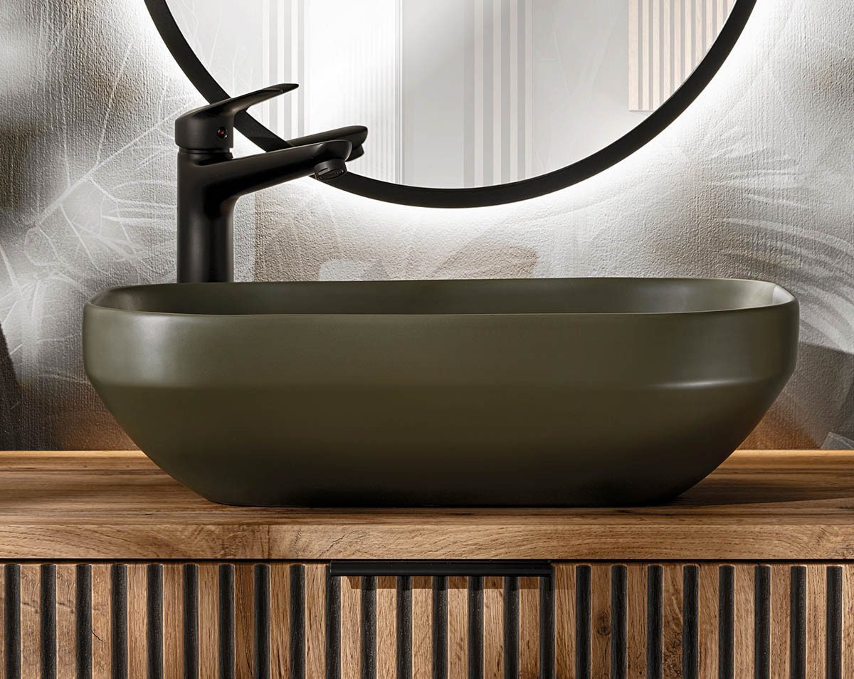Einfachgutemoebel Waschtisch Set Bad Waschplatz Tribune 80cm Becken