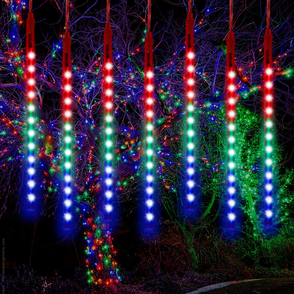 Qualra Lichterkette 3050cm Meteorschauer Lichterkette Wasserdicht